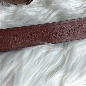 Accessories | Vintage Embossed Boho Leather Belt | Poshmark